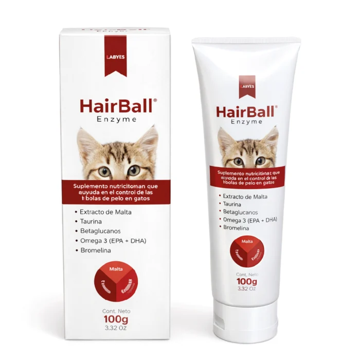 Nuevo nutricional para gato Hairball enzyme 100 Gr